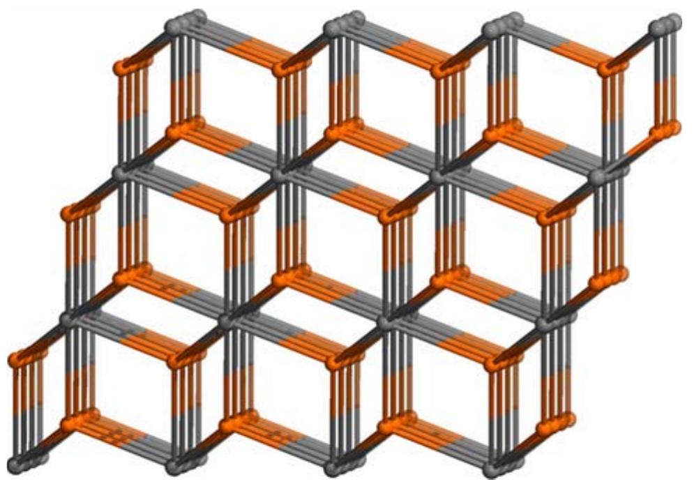 The topology structure of 3d porous framework in 1. figure