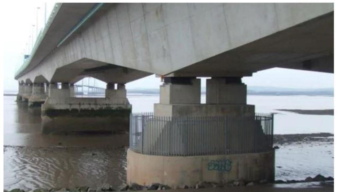 Foundation of bridges to avoid scouring due to the water