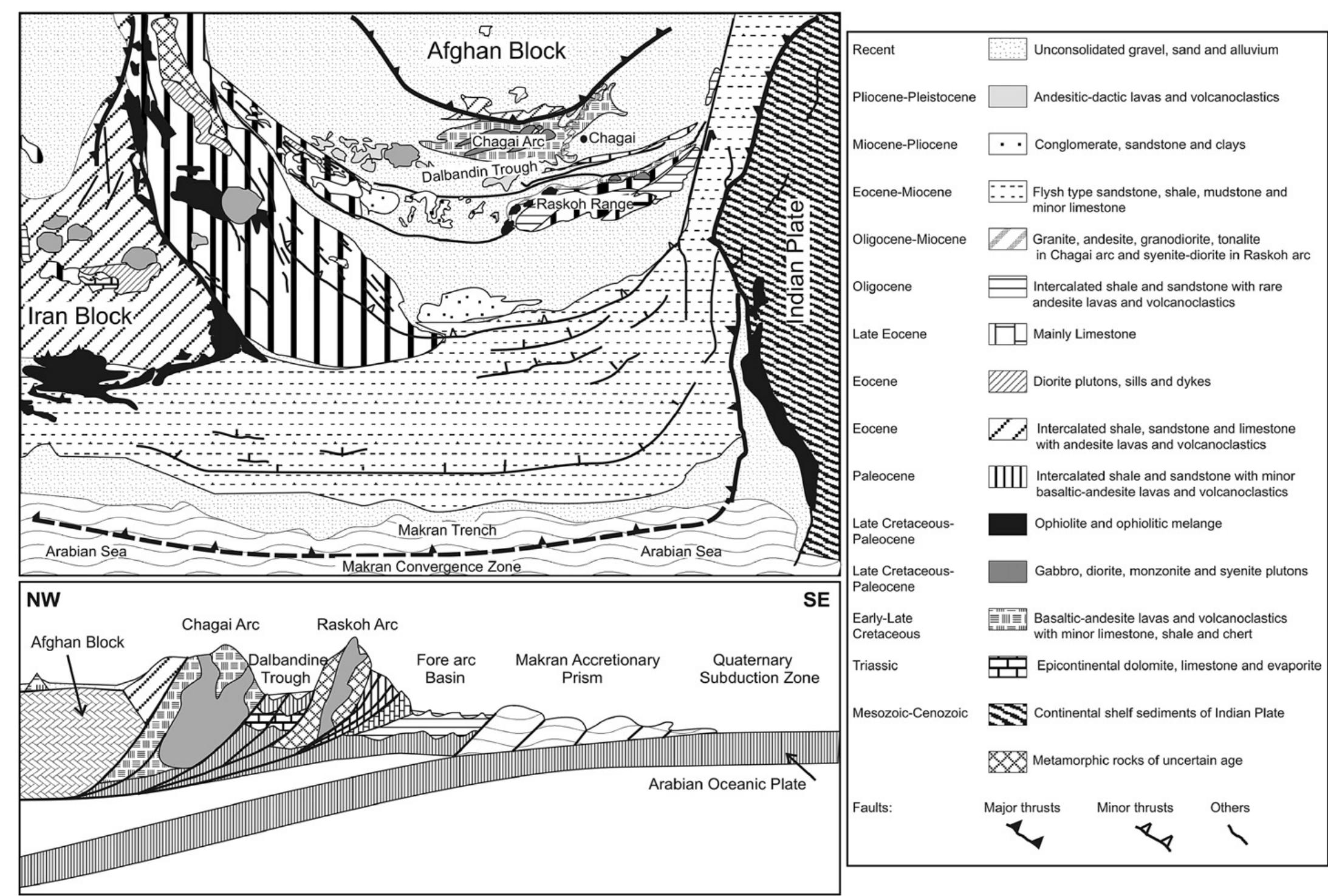 Location map showing (a) a generalized regional map
