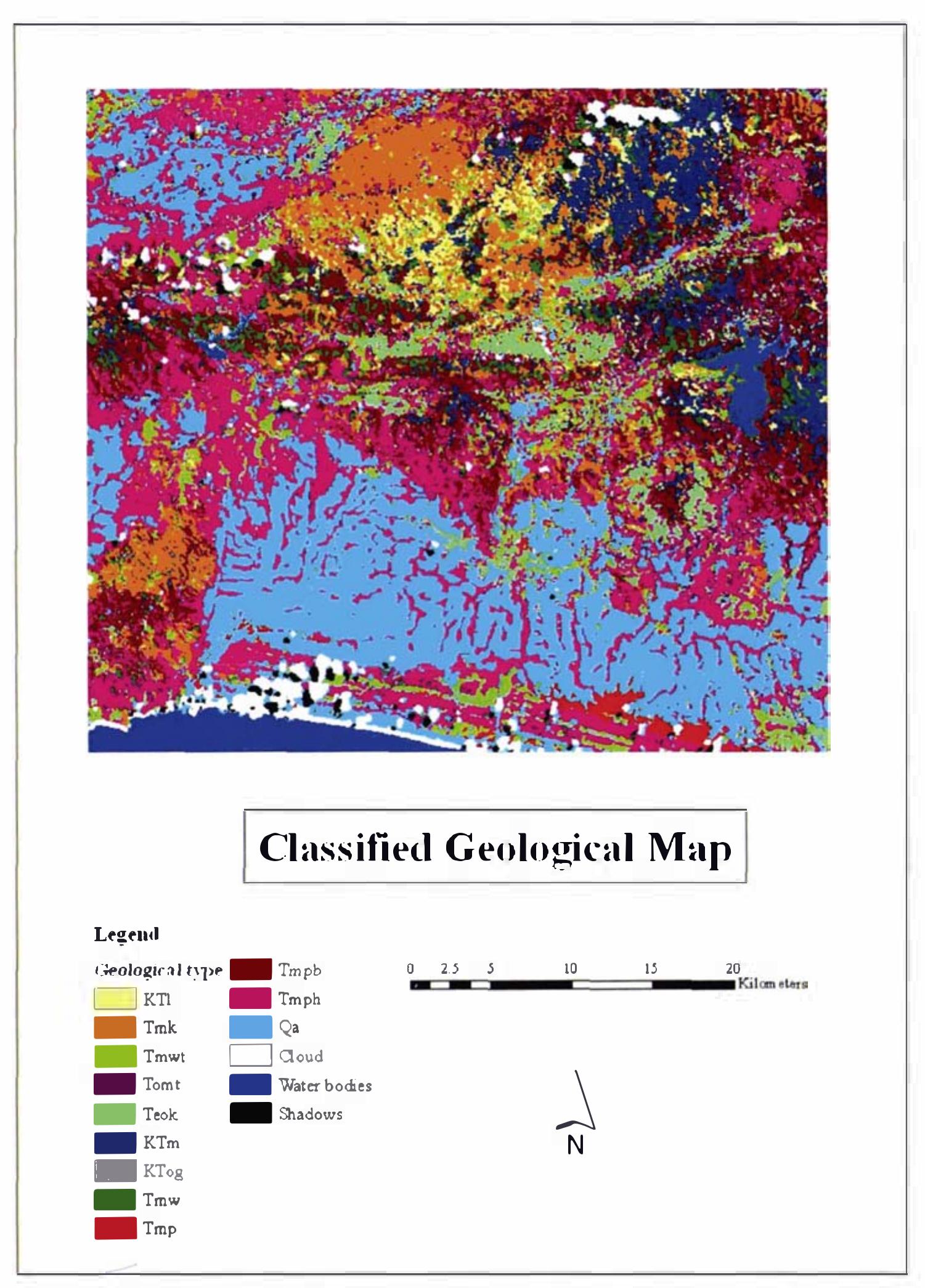 -3 the geological map derived from classification of the