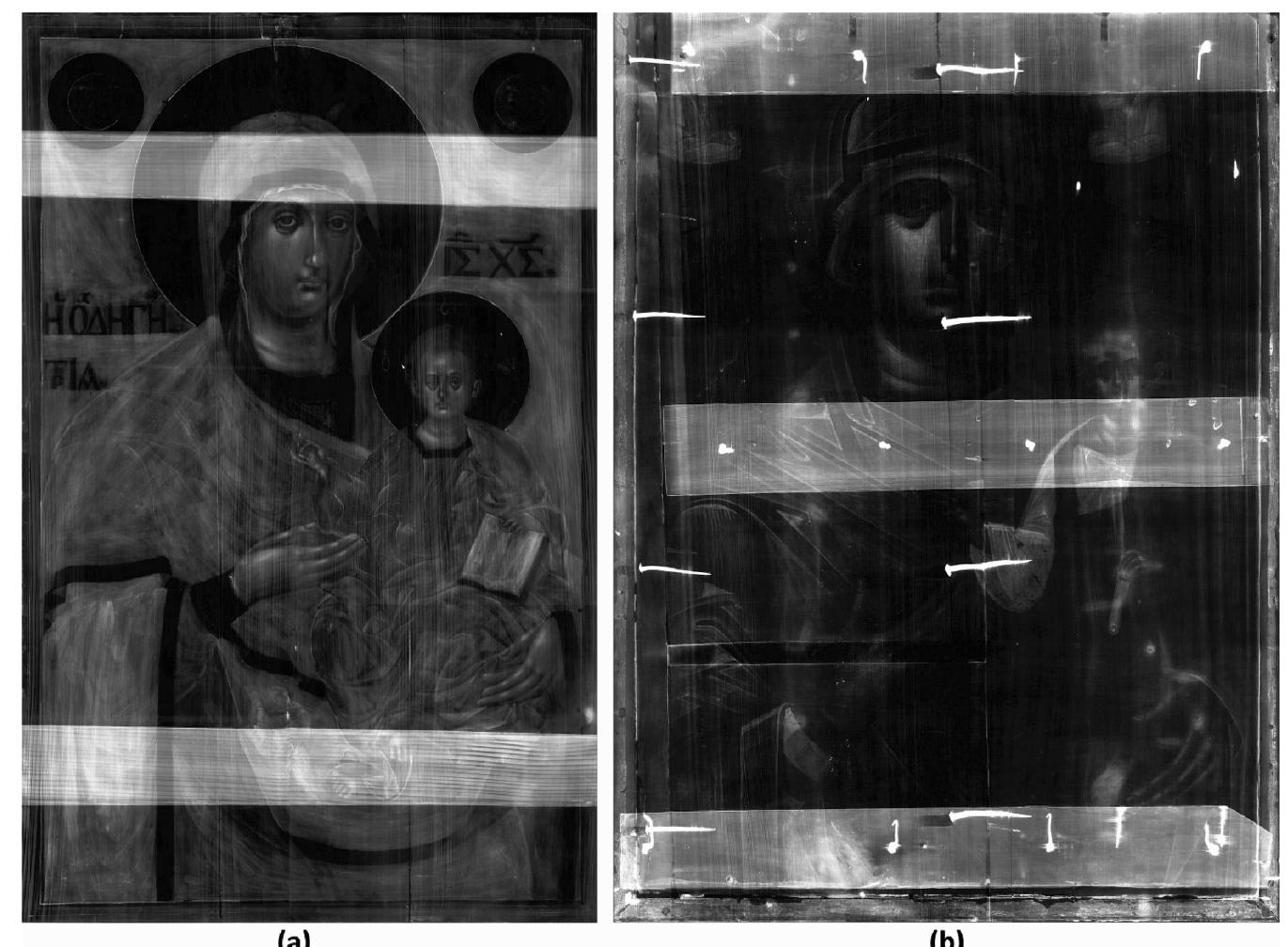 Composite x-ray radiographs putting in evidence construction