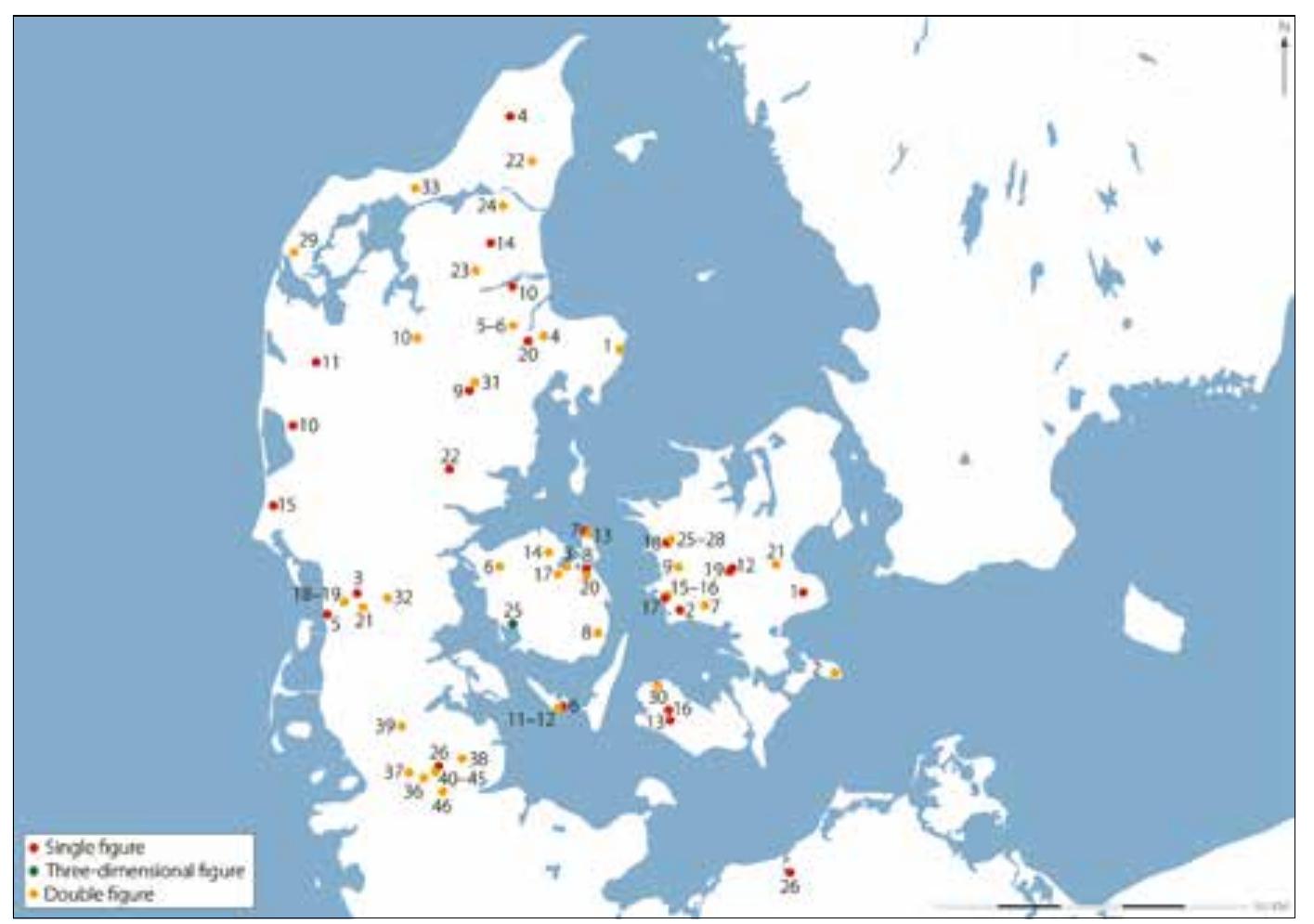 Map 2. map showing the distribution of single and double