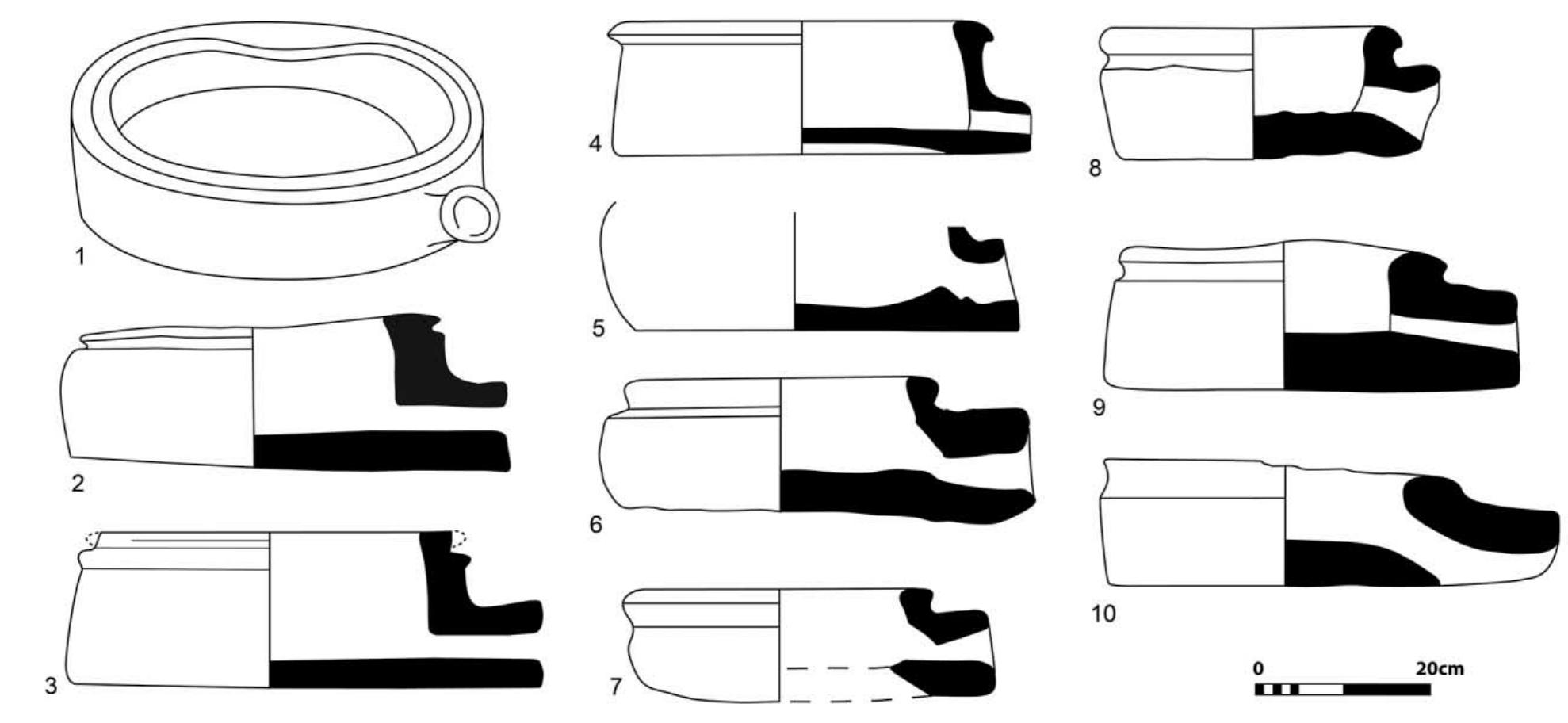 Drawings of foot-operated pot-bellows. (drawings by c.