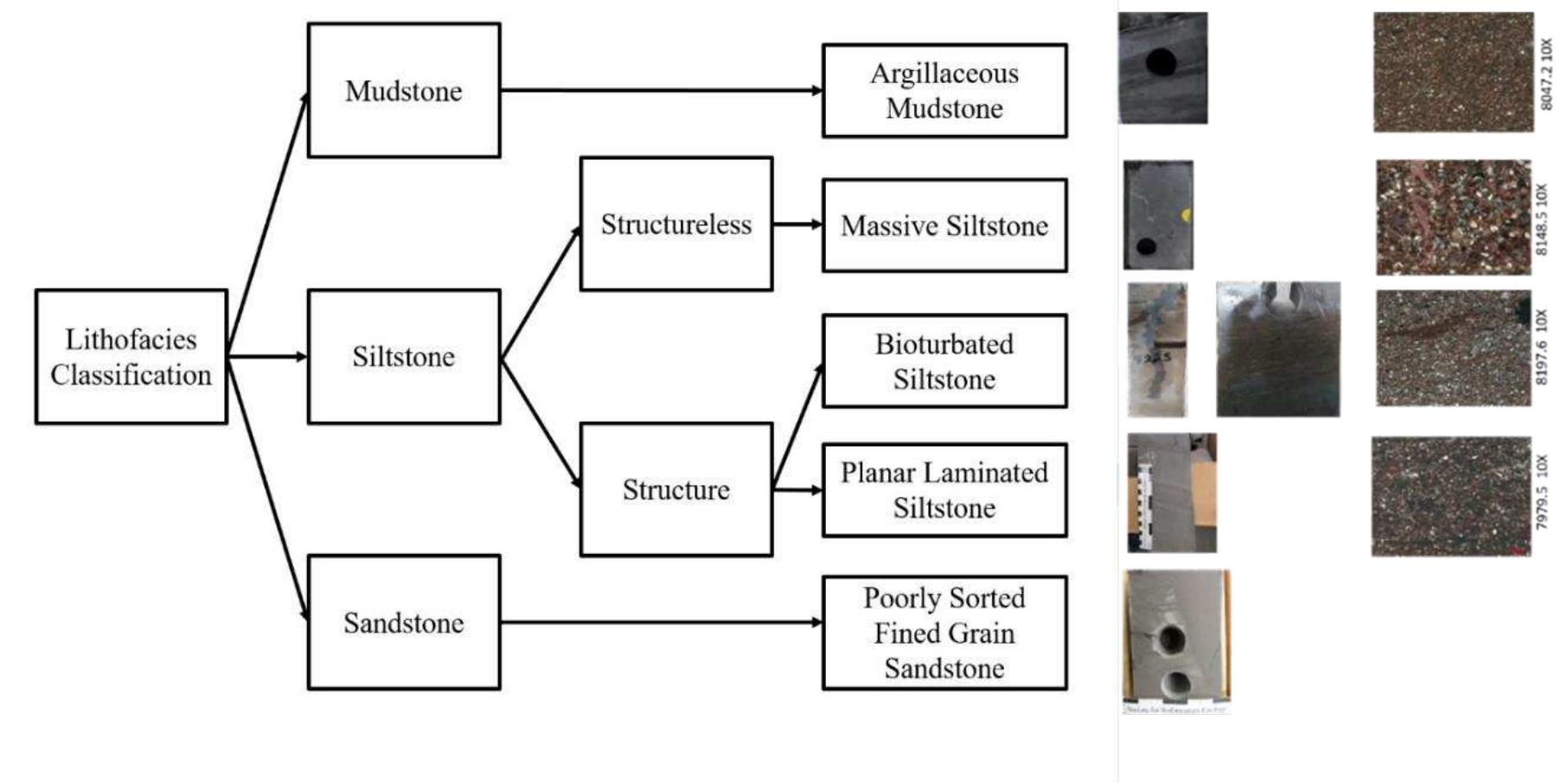 V-1: lithofacies classification based on visual inspection
