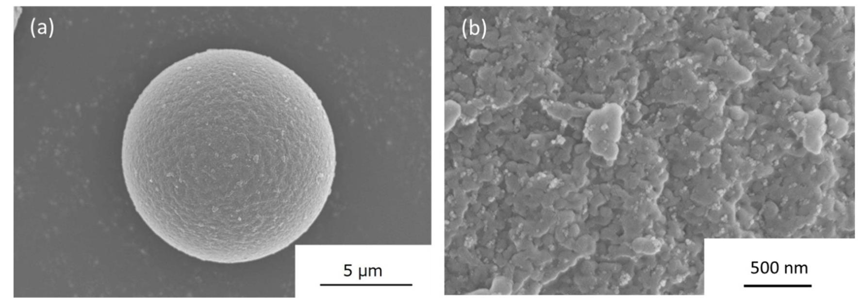 Sem images of the pmma-ito composite obtained after
