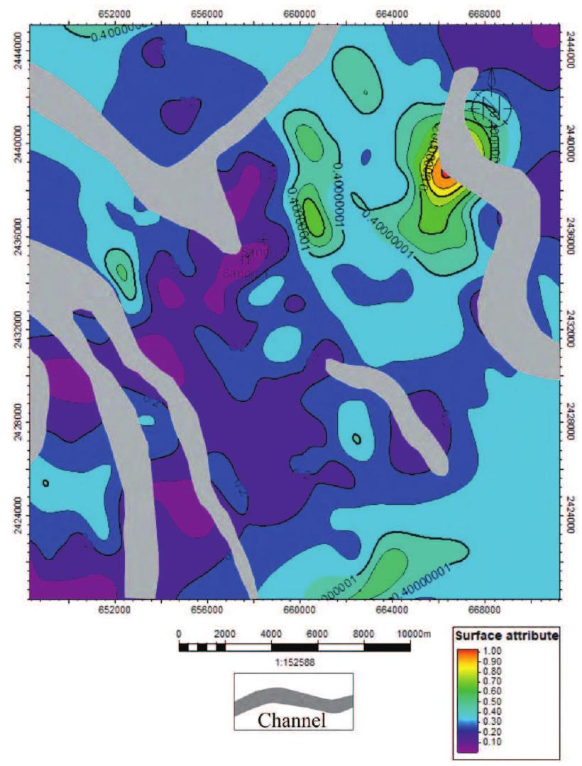 Appendix fig. 2. depth structure map of the top of the t3