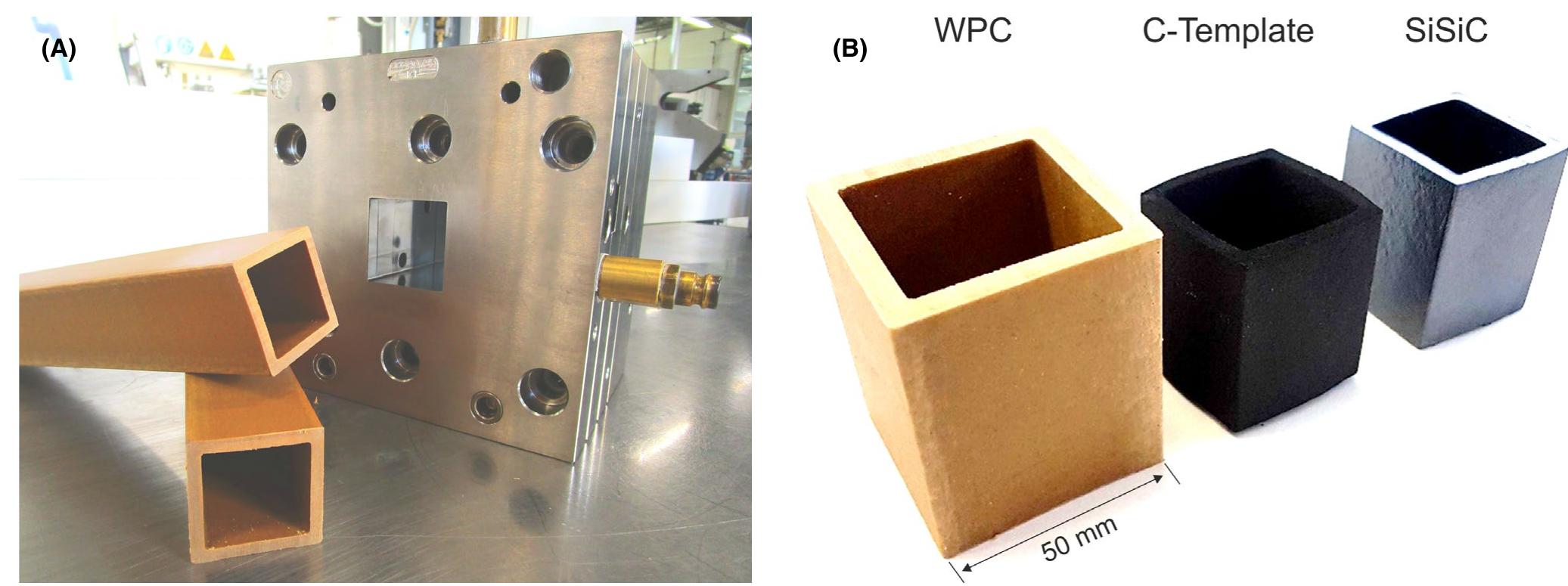 _ a, extruded wpc box profiles (composition 20n/50w/30e) and