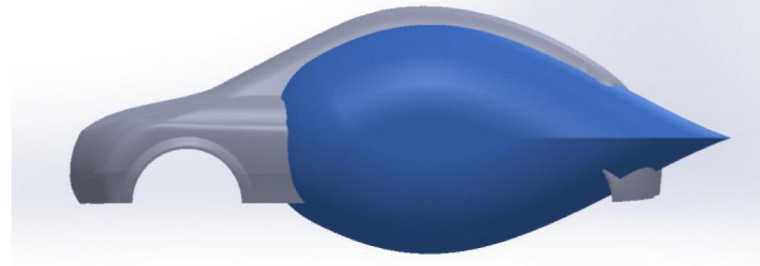 Car representing water-droplet shape the design is the