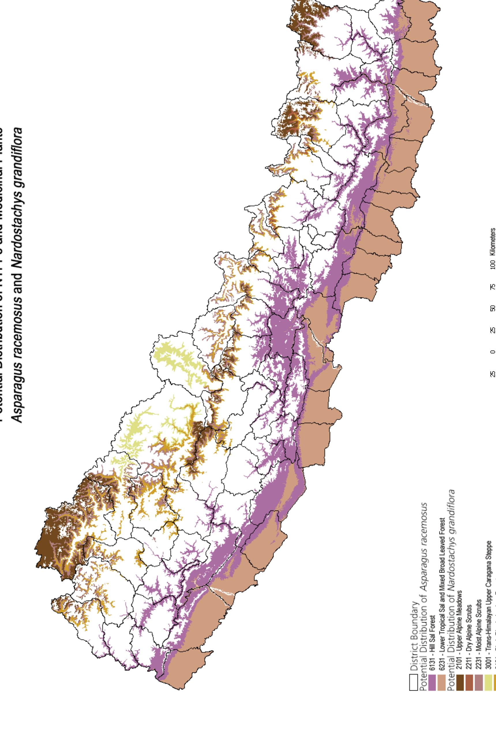 Figure 13 - from The Map of Potential Vegetation of Nepal-a