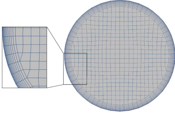 ‘ig. 7 cross section of the cfd carotid artery mesh, showing