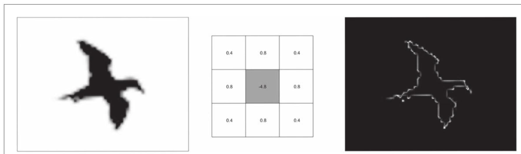 Demonstration of the convolution of an image with an edge