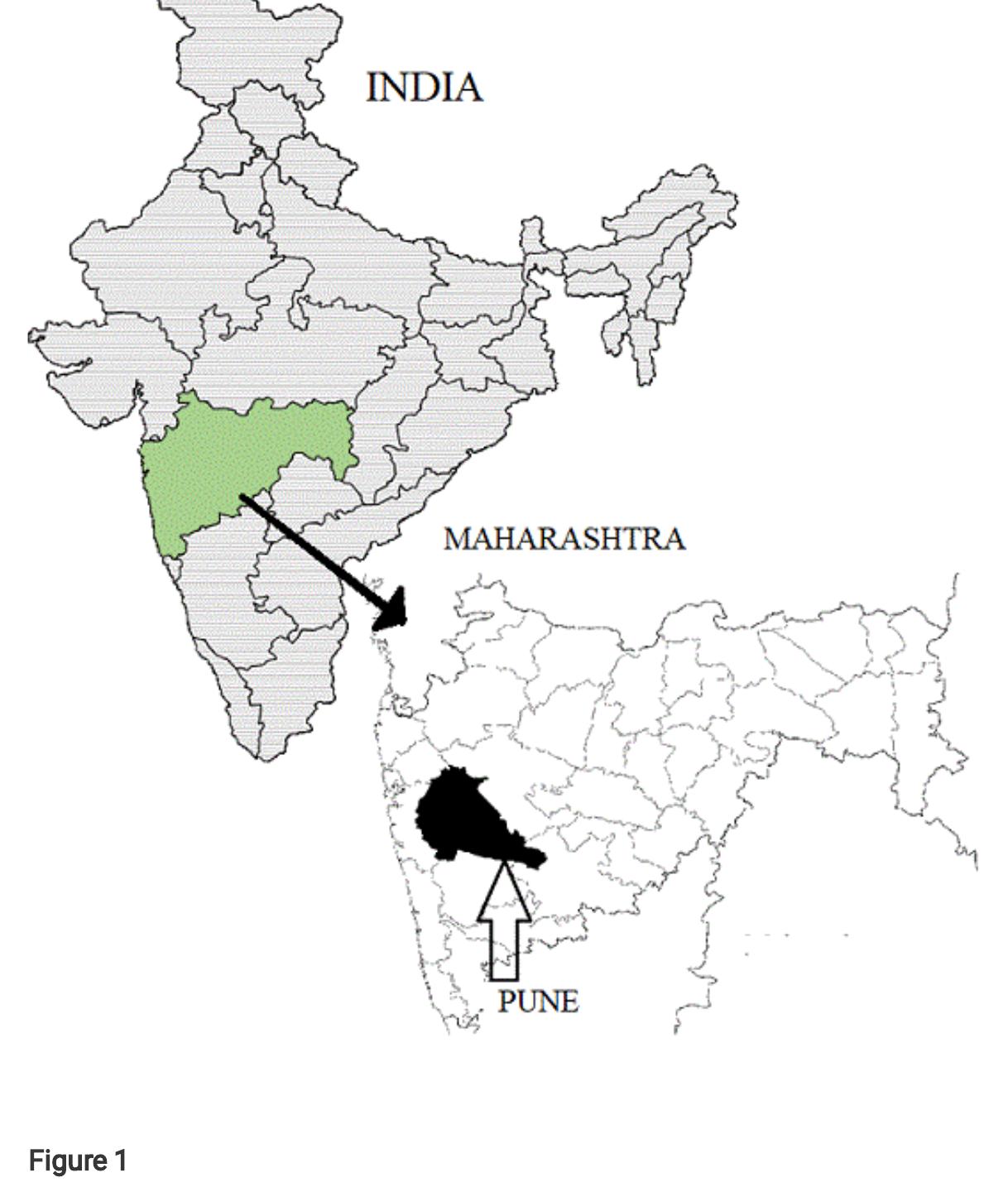 Location of pune on the map of maharashtra