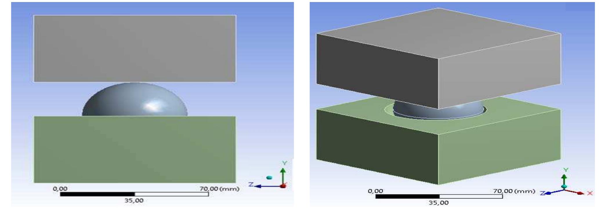 - position of differents parts of the isolator in