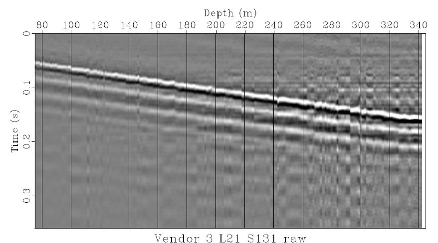 Das dataset from vendor 3 at shotpoint 131. it shows the low