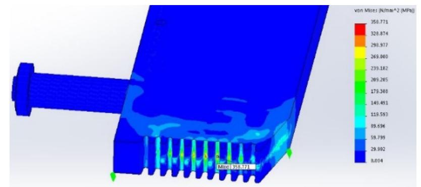 Example of fea calculation w absorber.