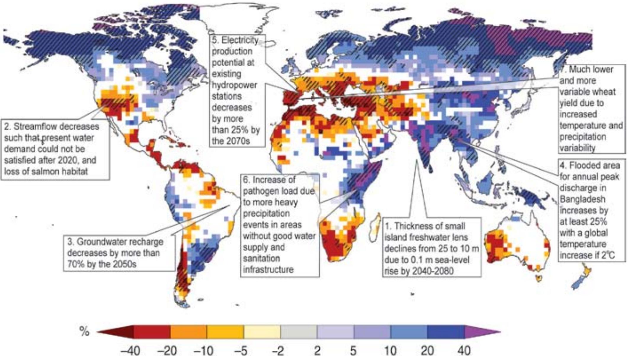 4: illustrative map of future climate change impacts related