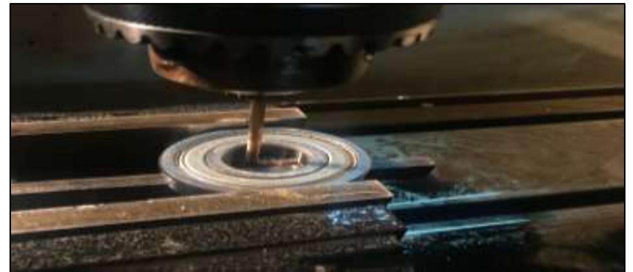 Four different fault types are seeded in the bearing: an