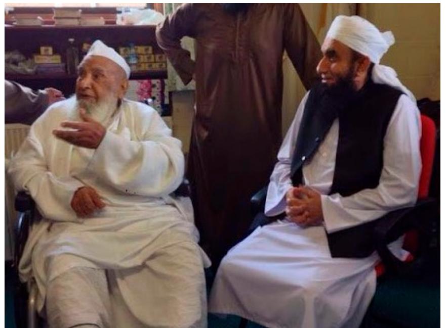 Maulana tariq jamil with hafiz muhammad patel, the late amir