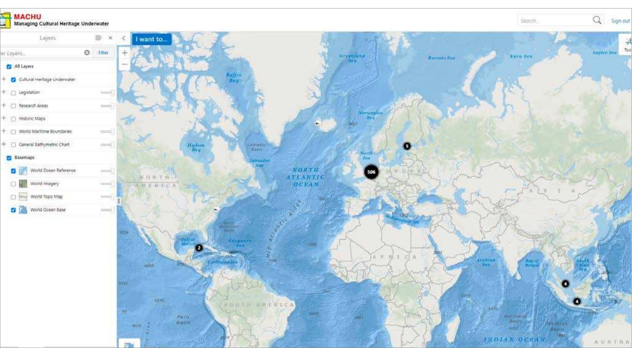 Machu's main page. the world map shows the locations of
