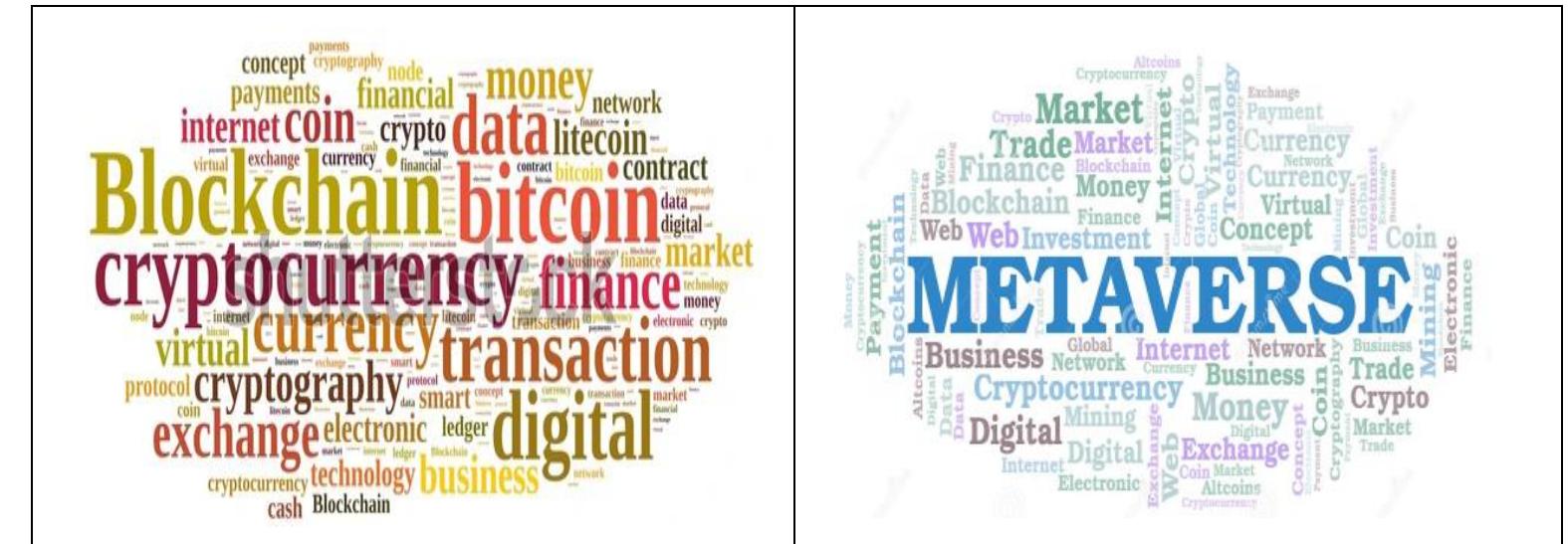 Blockchain & metaverse: word cloud (source: dreamstime.com)