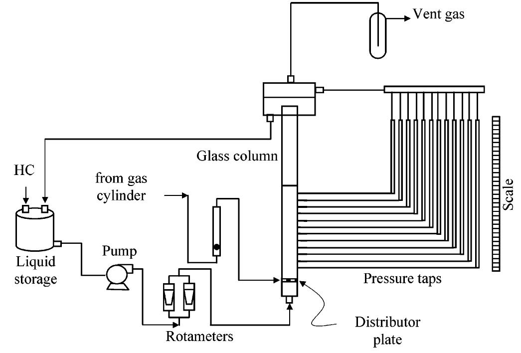 Schematic diagram of cold flow equipment.