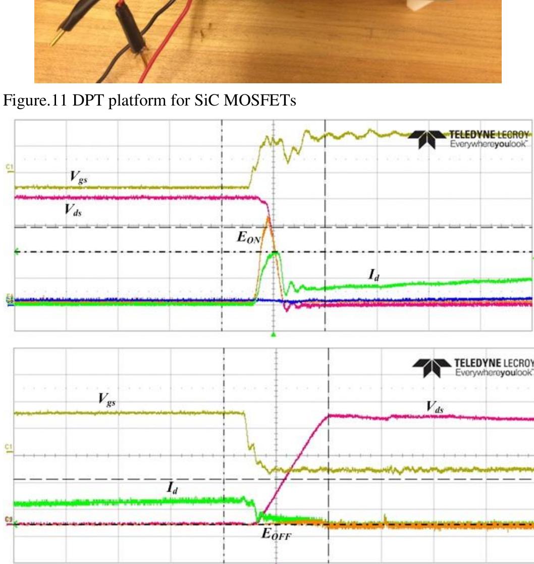 12 sic mosfet switching transient waveform (top- turn on
