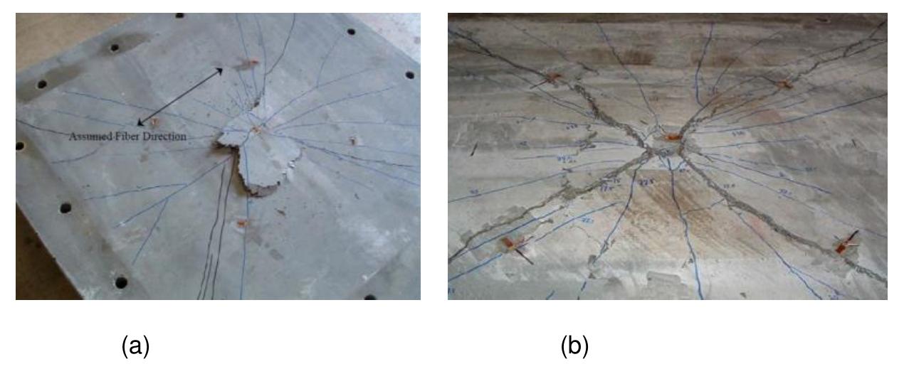 4.1.2.1. typical crack pattern: (a) punching shear