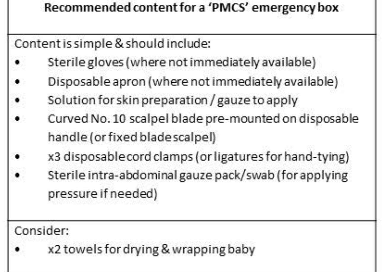 Figure 3 - Perimortem caesarean section - why, when and how