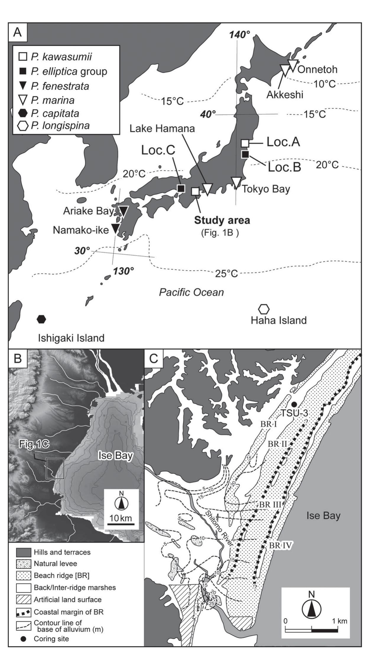 Study area maps. (a) index map showing the location of the