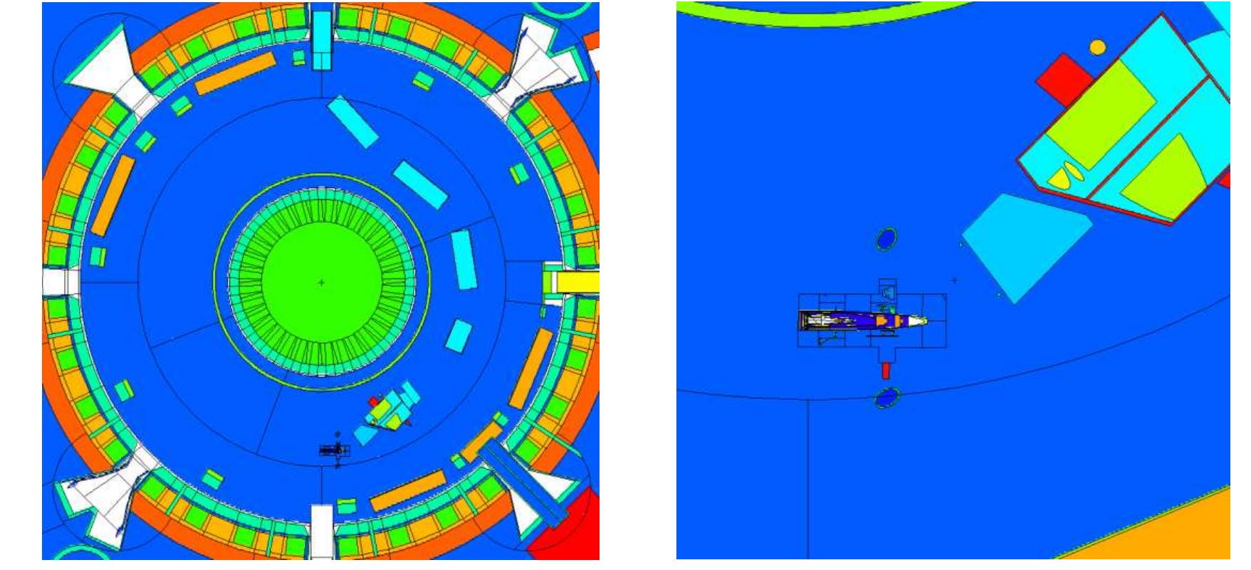 Horizontal cross sections of the detailed mcnp model of jet