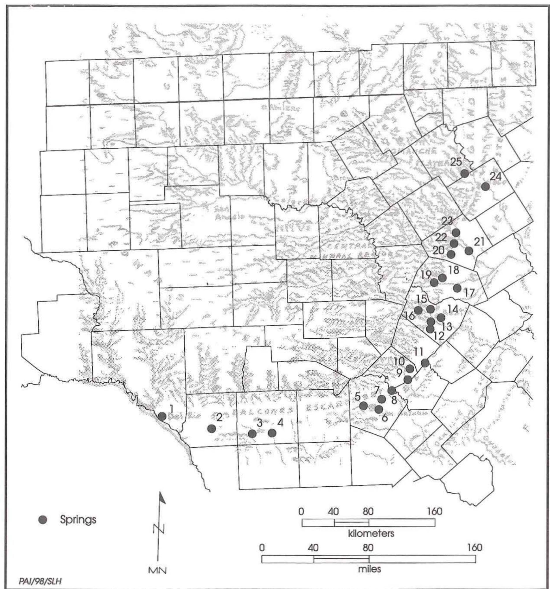 Map of the balcones escarpment and fault zone (from raisz