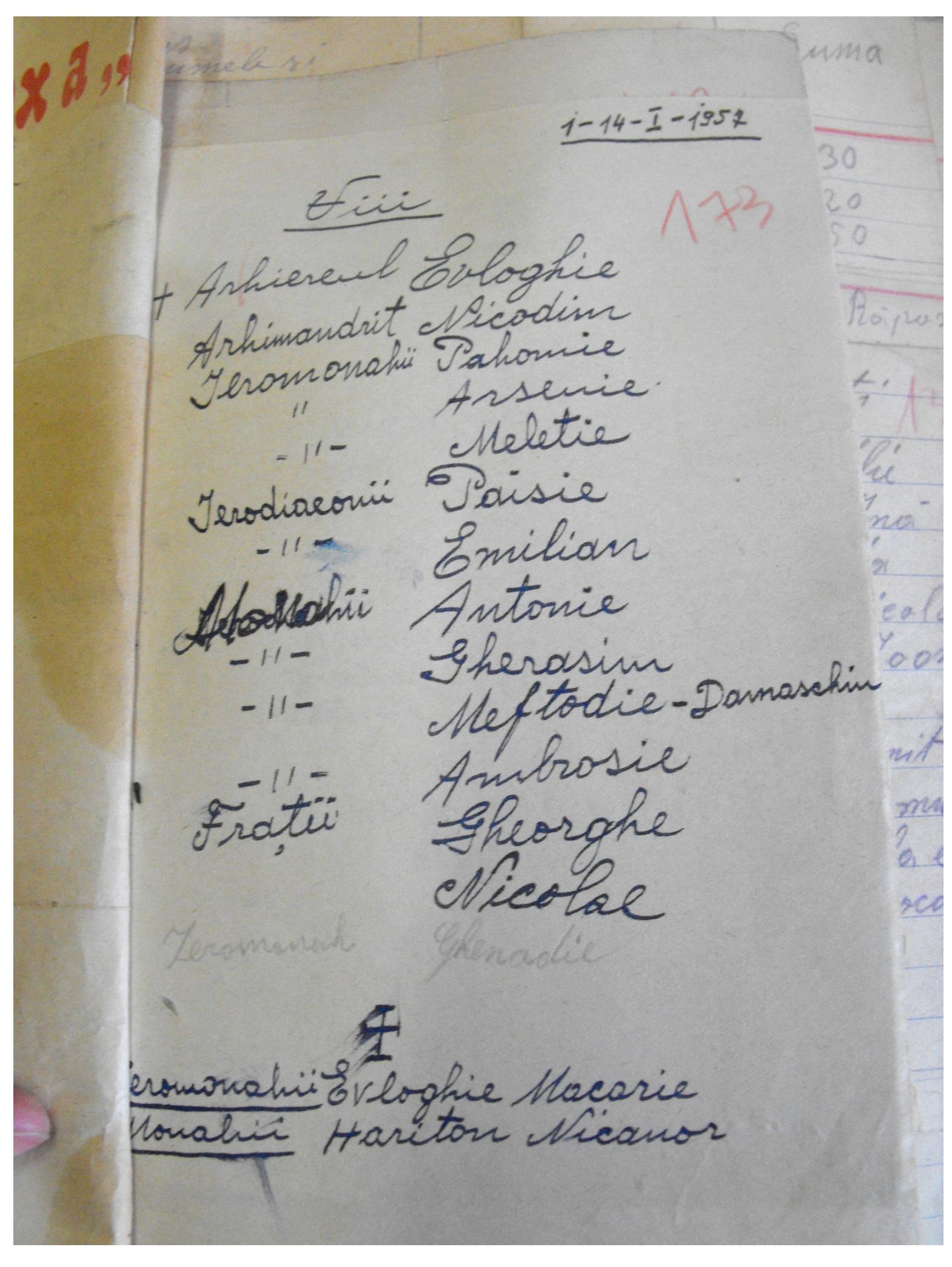 Appendix 20. pomelnic [list of names to be remembered by the