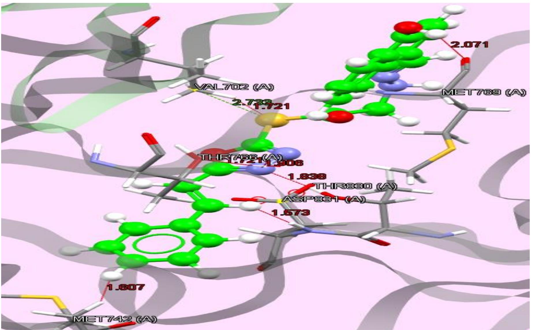 Compound y2 interaction profile with egfr receptor (pdb