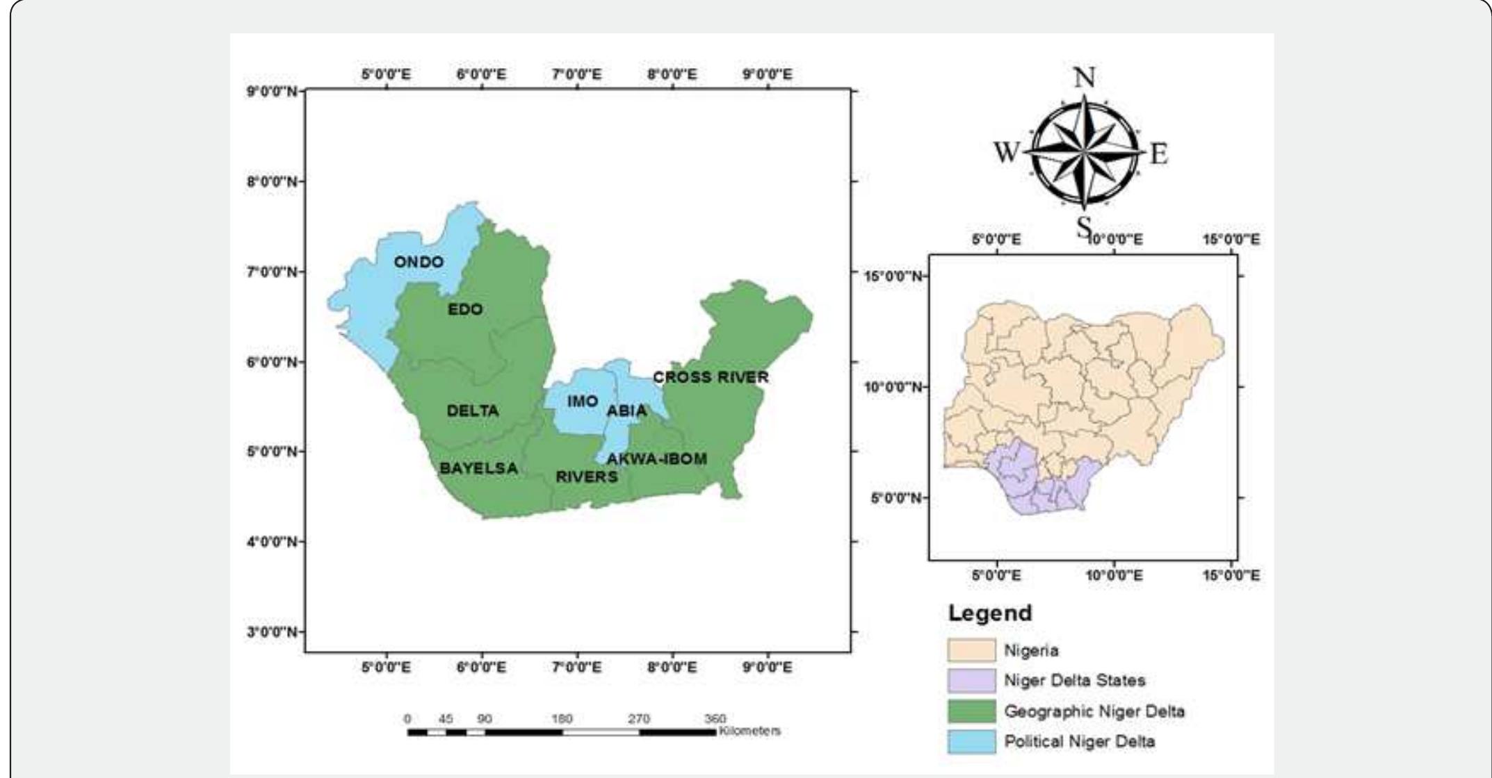 Map of nigeria numerically showing states typically