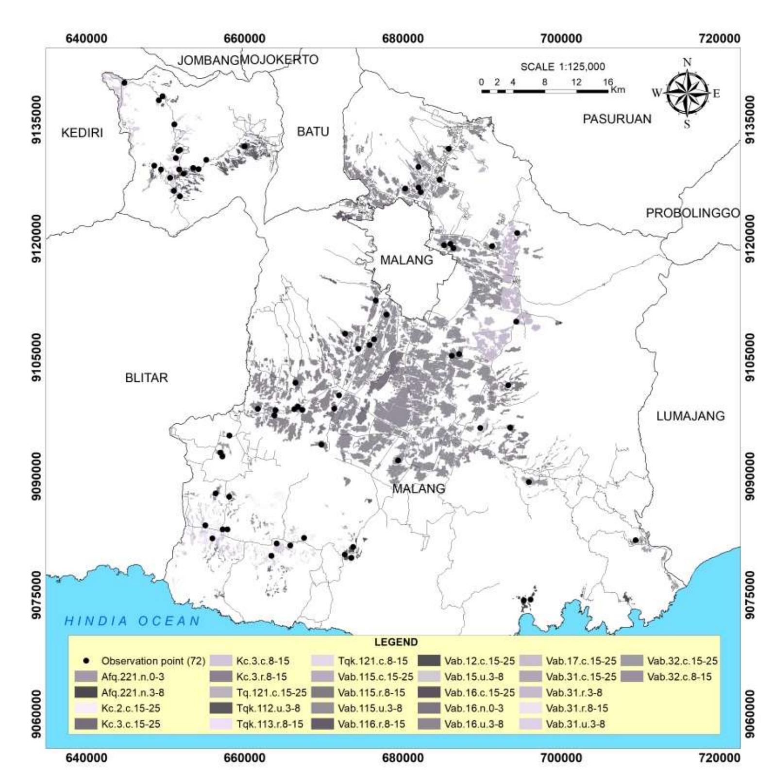 Soil mapping unit. determining the observation point begins