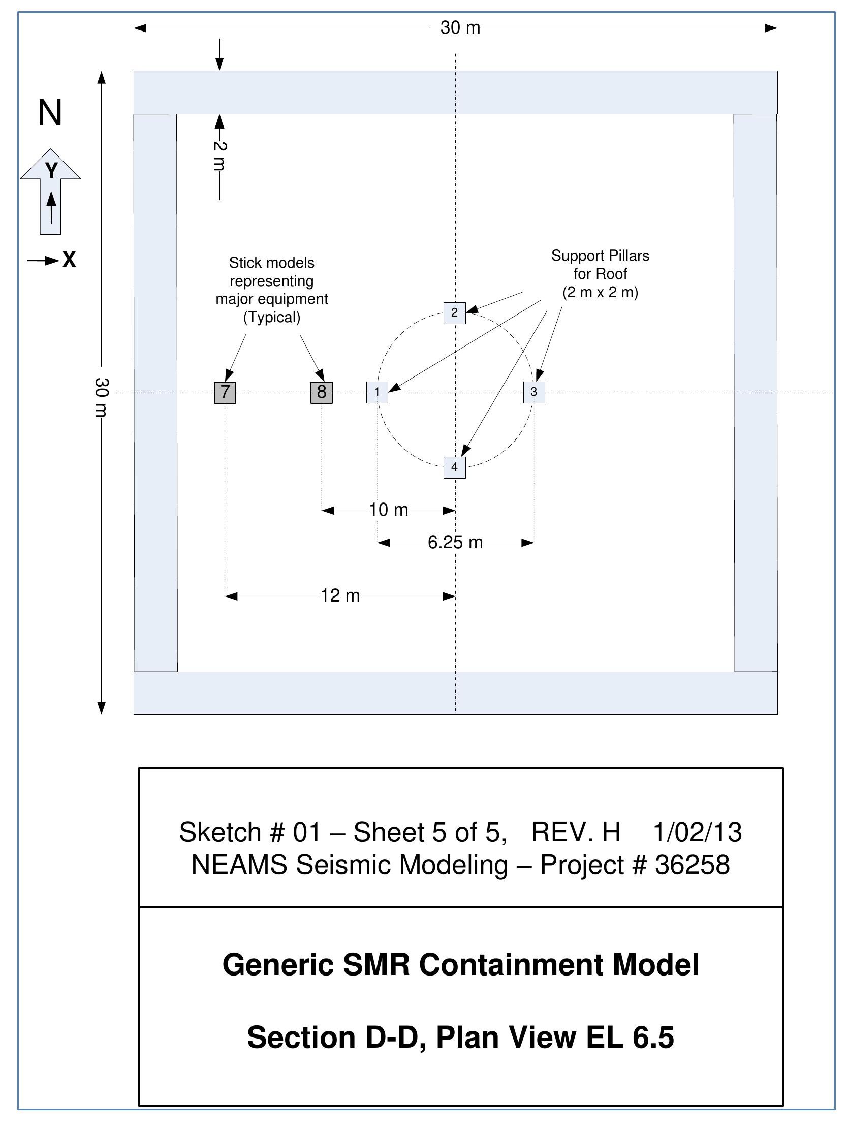 - reactor and containment structure, sheet 5, section view