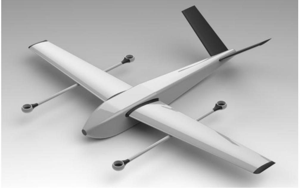 Fixed-wing vtol isometric view. fig.19. fixed-wing vtol top