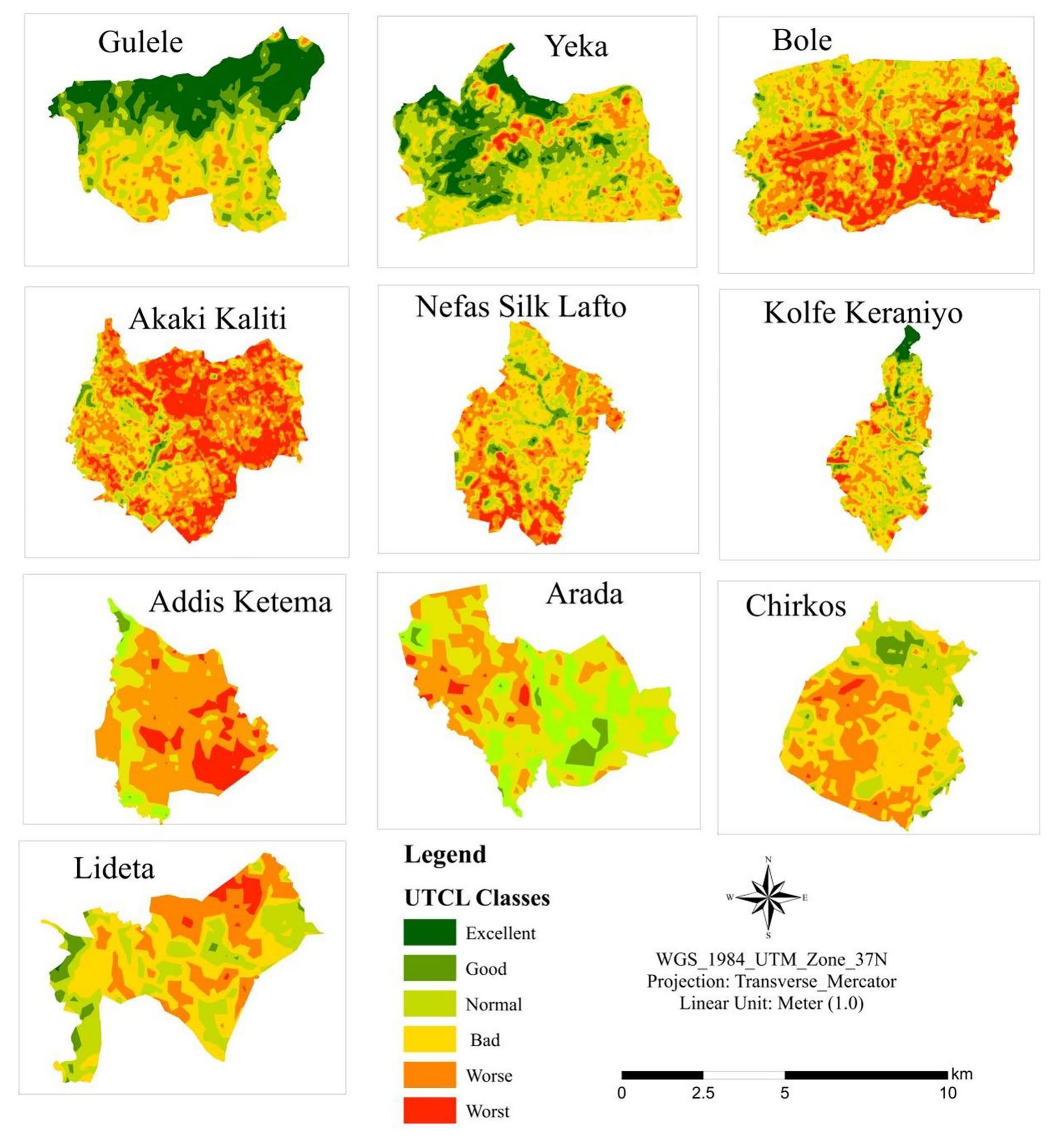 Utcl in addis ababa sub-cities
