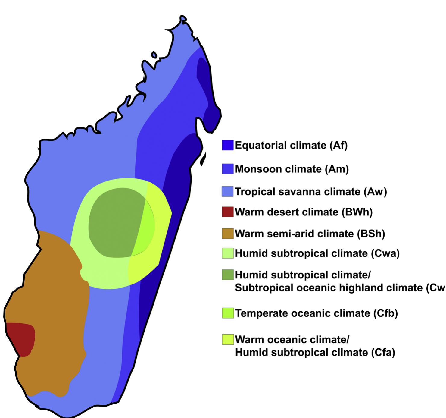 Képpen-geige classification of madagascar updated climate