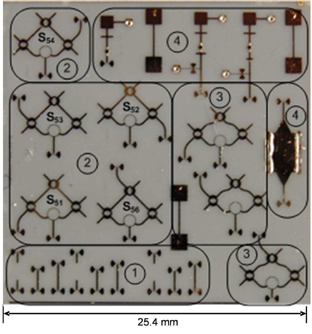 Photograph of the fabricated ceramic wafer for six-port
