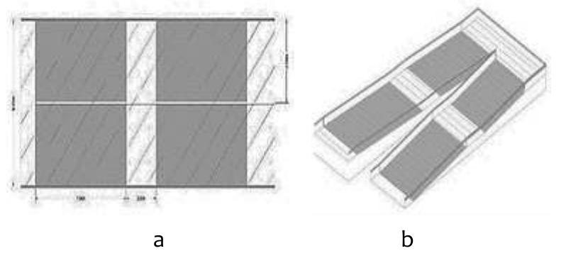 (a) ramp dimension (b) ramp in isometric view the madaniyah