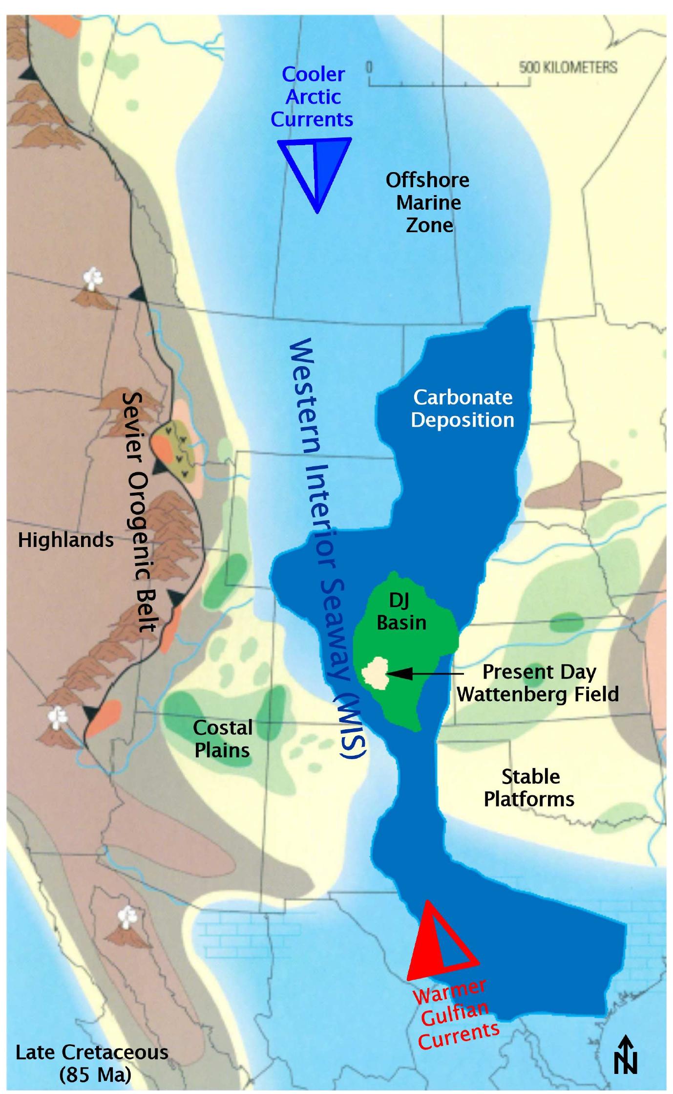 3: the location map showing the dj basin and the present day