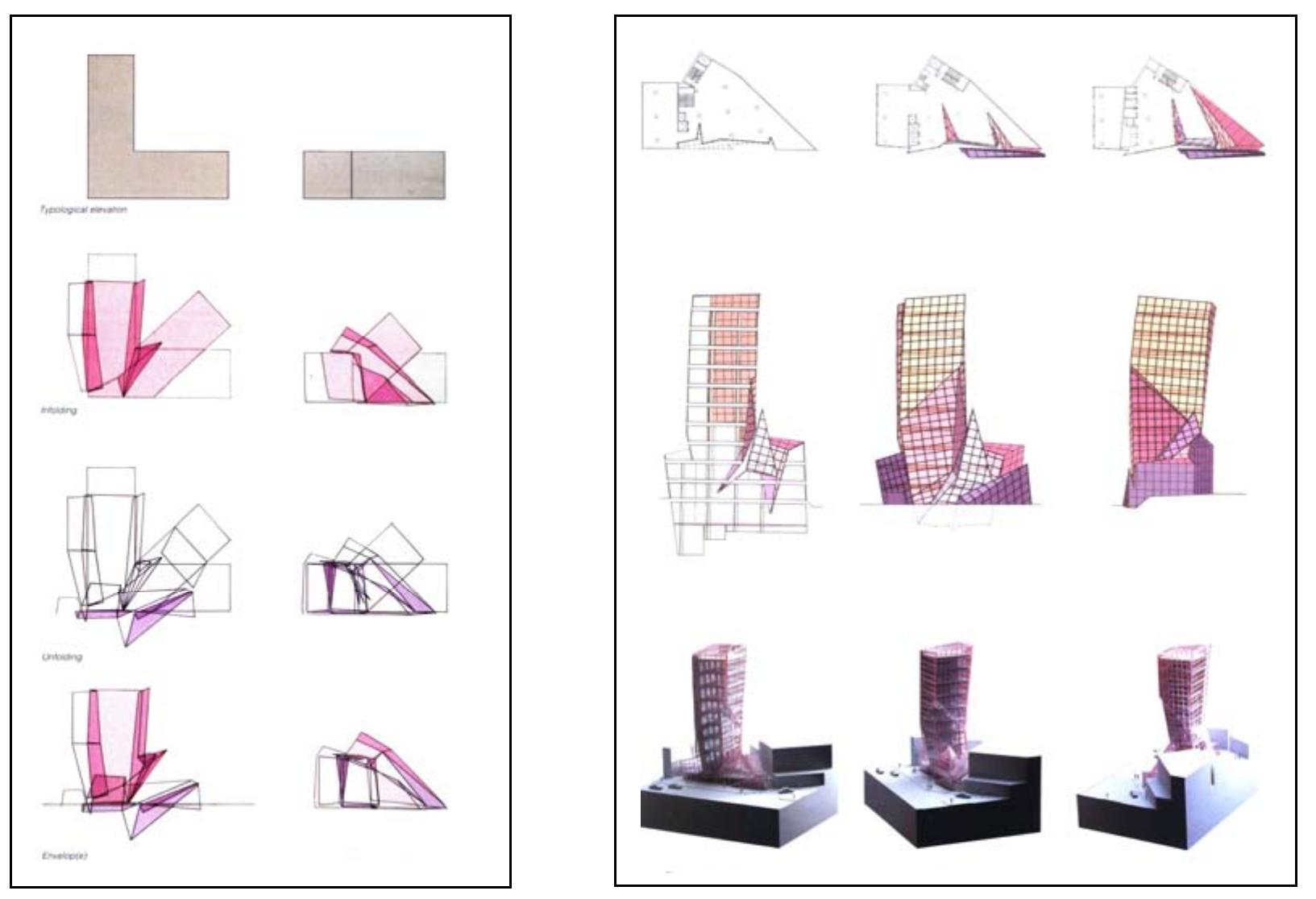The geometrical transformation diagram of peter eisenman’s