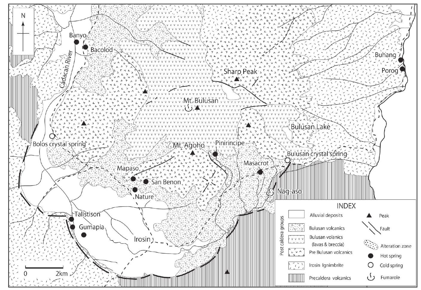 ‘ig. 2. geologic map of the bulusan volcanic area with