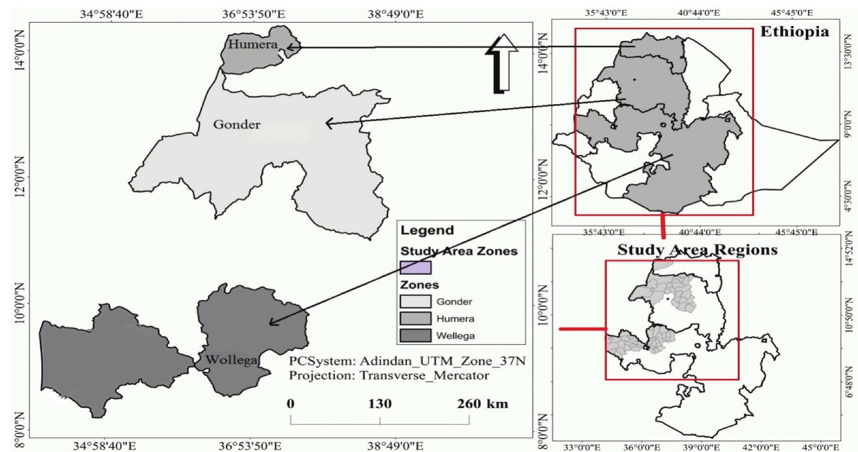 Map showing sesame sample collection areas.