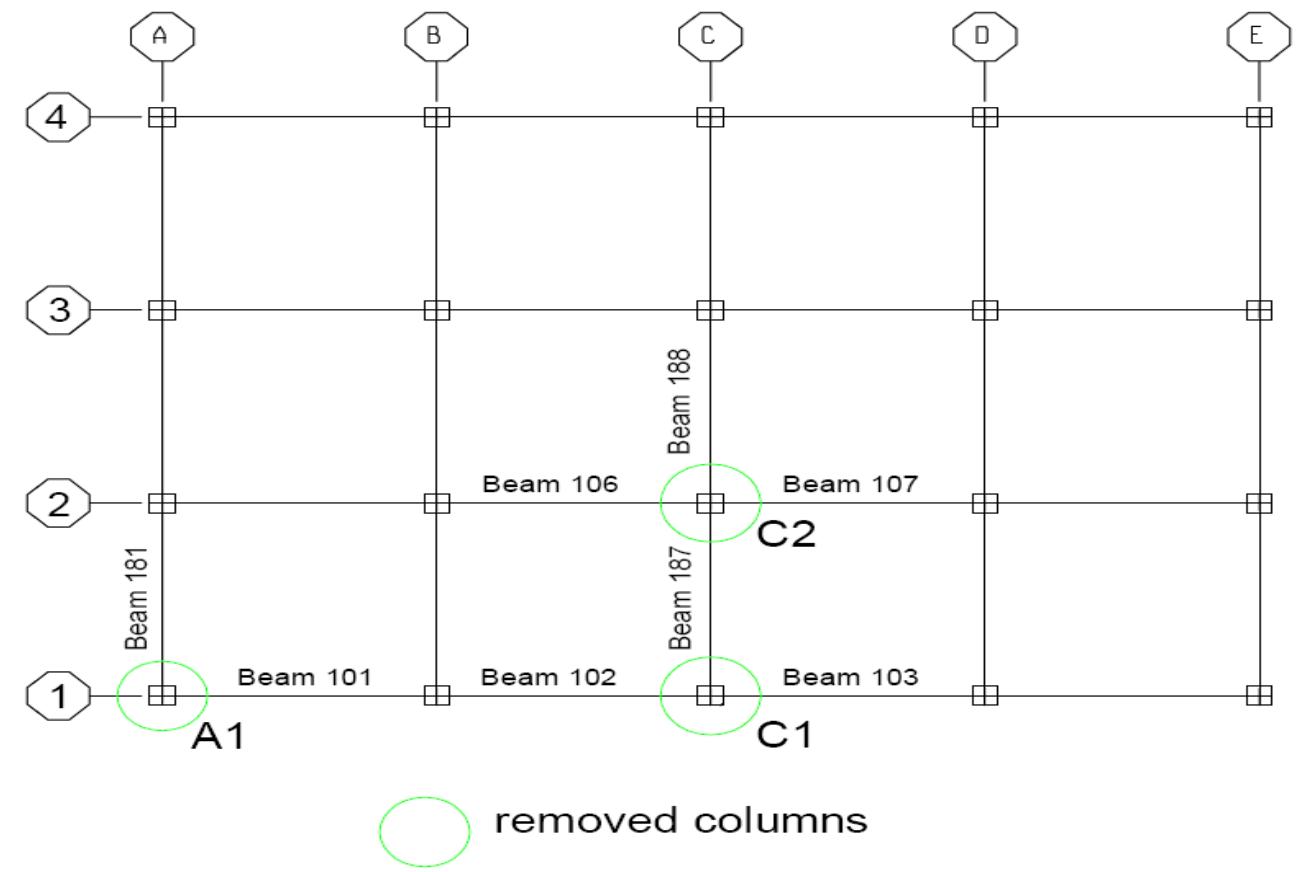 1. typical plan of reinforced concrete structure a