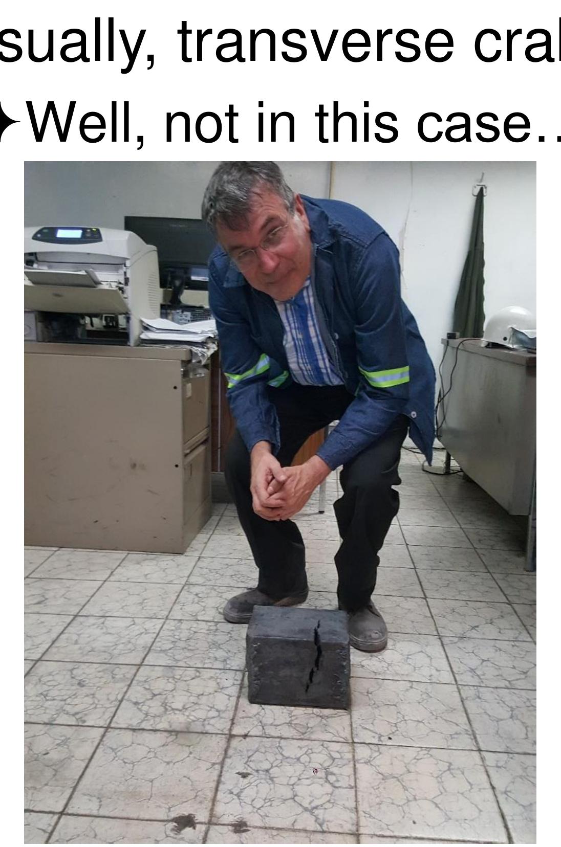 Figure 3 - Billet defects: transverse cracking formation,