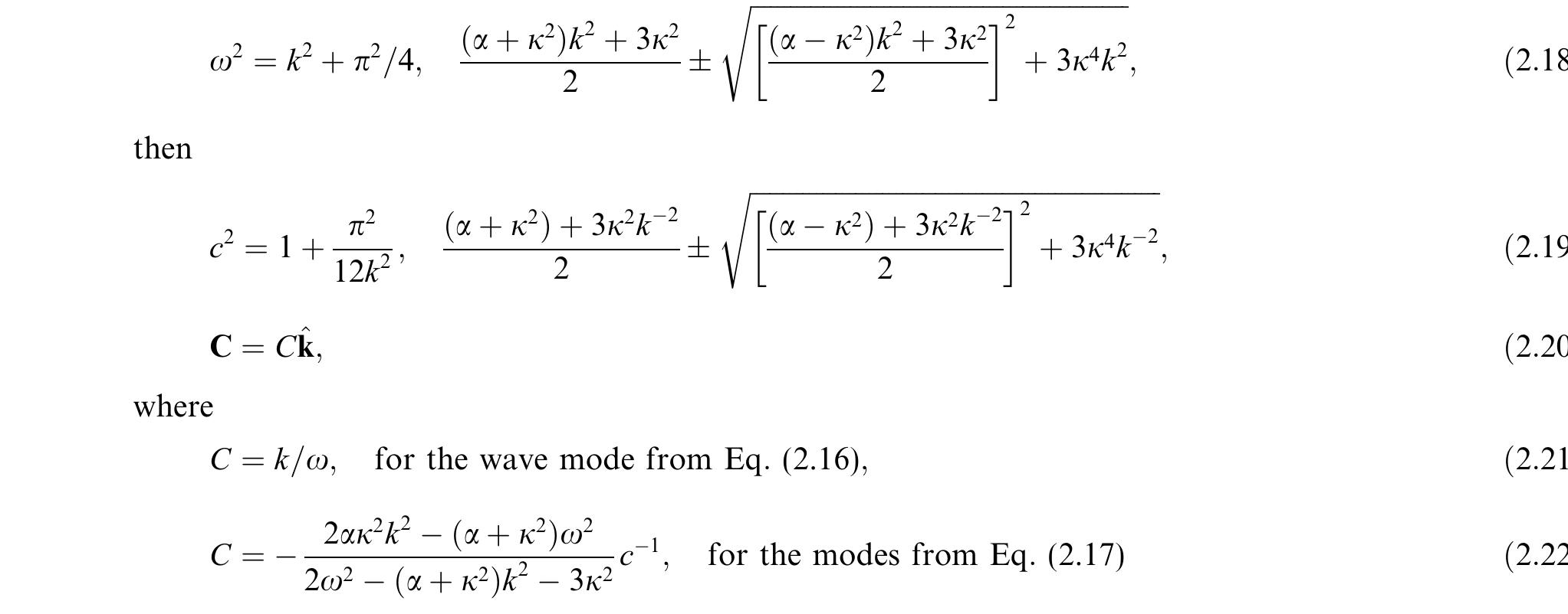 Shows the group velocity c as a function of the frequency o