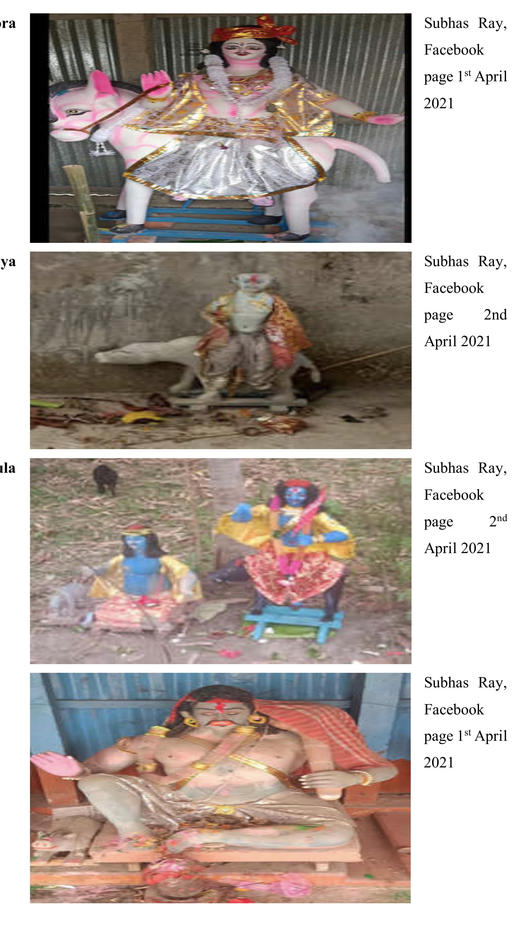 Figure 7 - Mashan Deity of the Rajbanshis: its forms, types