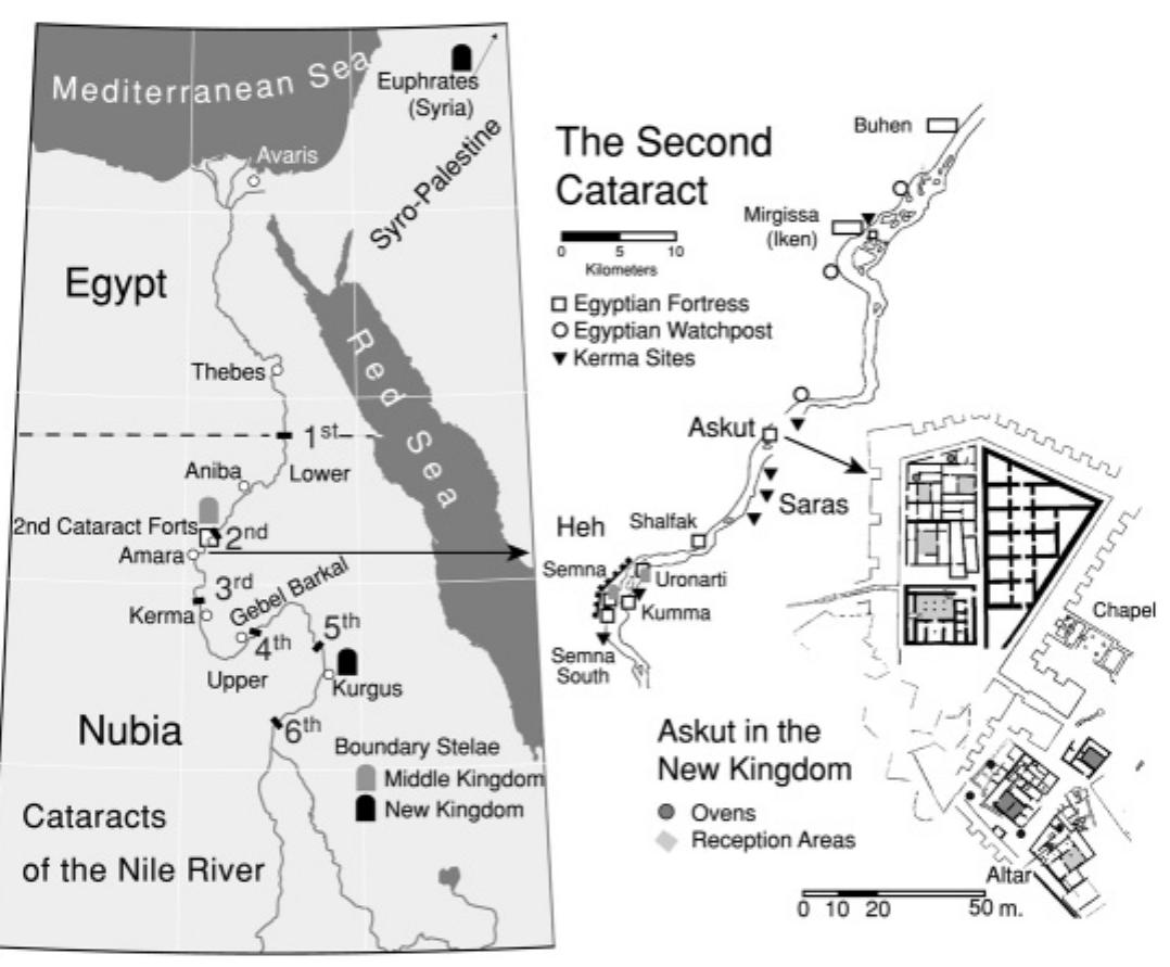 1. map of the egyptian empire and askut fortress.